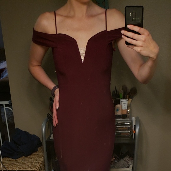 Jodi Kristopher | Dresses | Jodi Kristopher 5 Plum Slit Leg Prom Dress ...